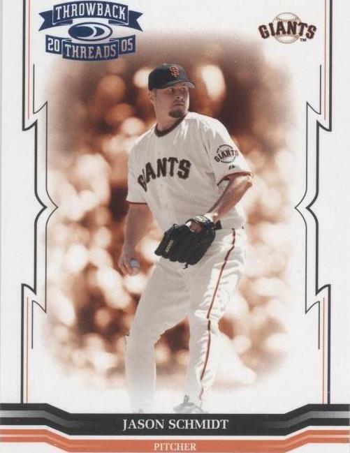 2005 Donruss Throwback Threads - Jason Schmidt #70 Blue Century Proof ...