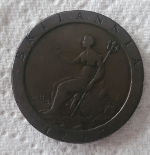 1797 Cartwheel Penny George III Soho Minted Copper Coin | eBay UK