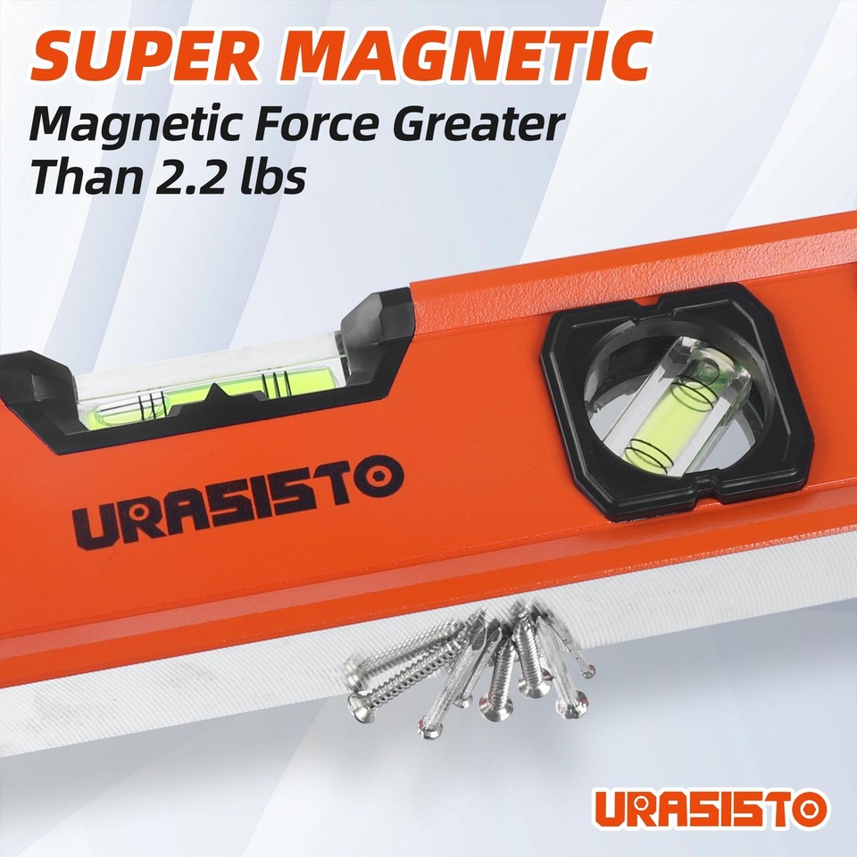 5-Piece Spirit Level Set, 10", 16", 24", 32", 48" Level Set with ...