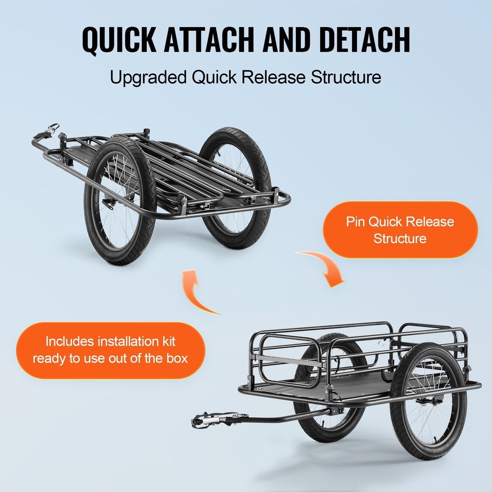275lb Duty Cycle Trailer, 20in Wheels, Collapsible Frame with Quick ...