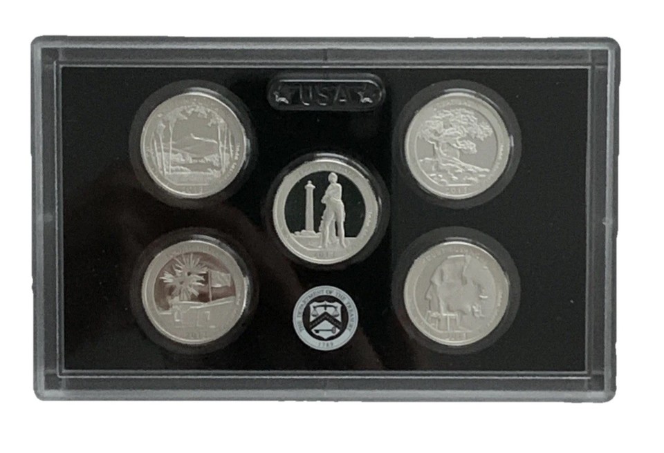 2013 ATB Silver Quarter Proof Set – 5 Coins – Original Box & COA – .90 ...