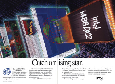 1993 Intel: Catch Rising Star Vintage Print Ad | eBay