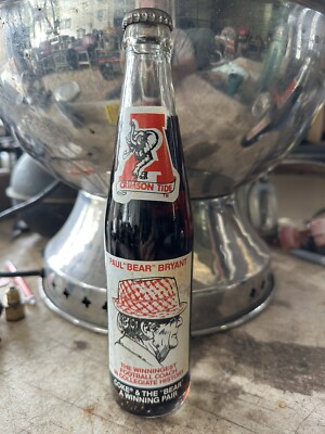 Paul Bear Bryant Coca Cola Coke Bottle Alabama Crimson Tide Win #315 ...