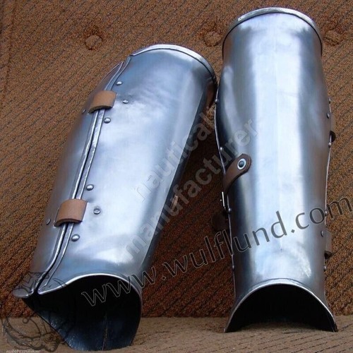 Larp Armor greaves Medieval Knight Crusader Spartan Steel Armour ...