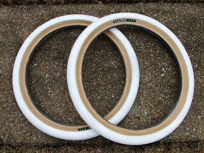 One Pair, Haro Lineage High Pressure Freestyle BMX Tires Skinwall White ...