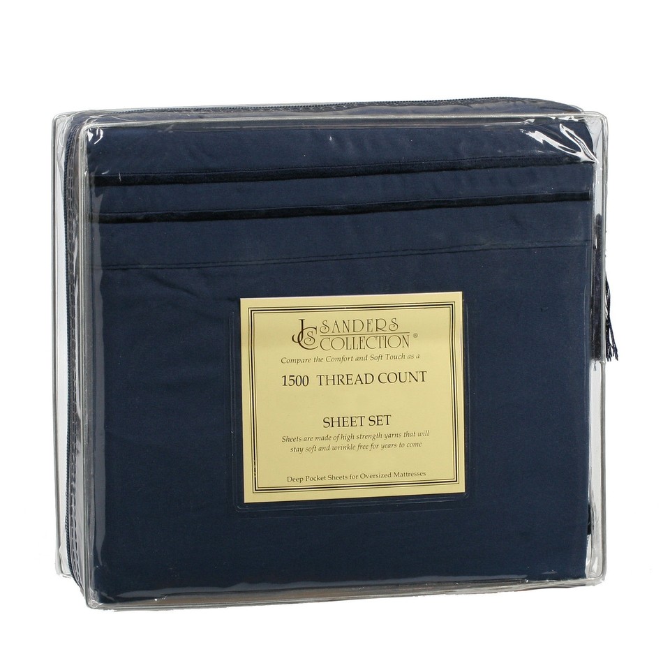 1500 Microfiber Thread Count 4 Piece Bed Sheet Set Many Sizes & Colors ...