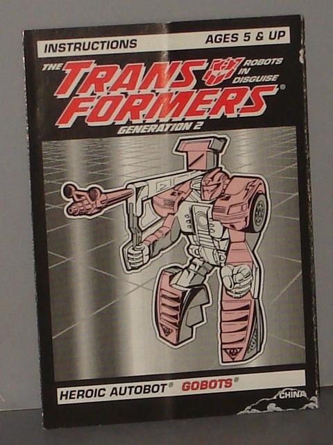 G2 TRANSFORMER AUTOBOT GOBOTS INSTRUCTION MANUAL LOT # 2 | eBay