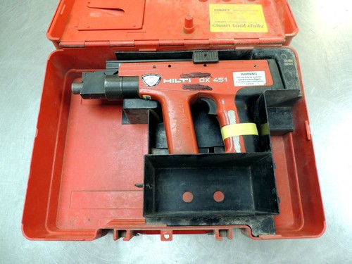 Hilti DX 451 Powder Actuated Fastening Nail Gun Tool W/ Case Extras ...