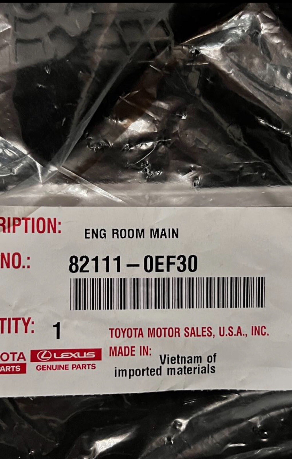 Genuine Toyota Highlander Engine Main Room Harness 82111-0EF30 | eBay