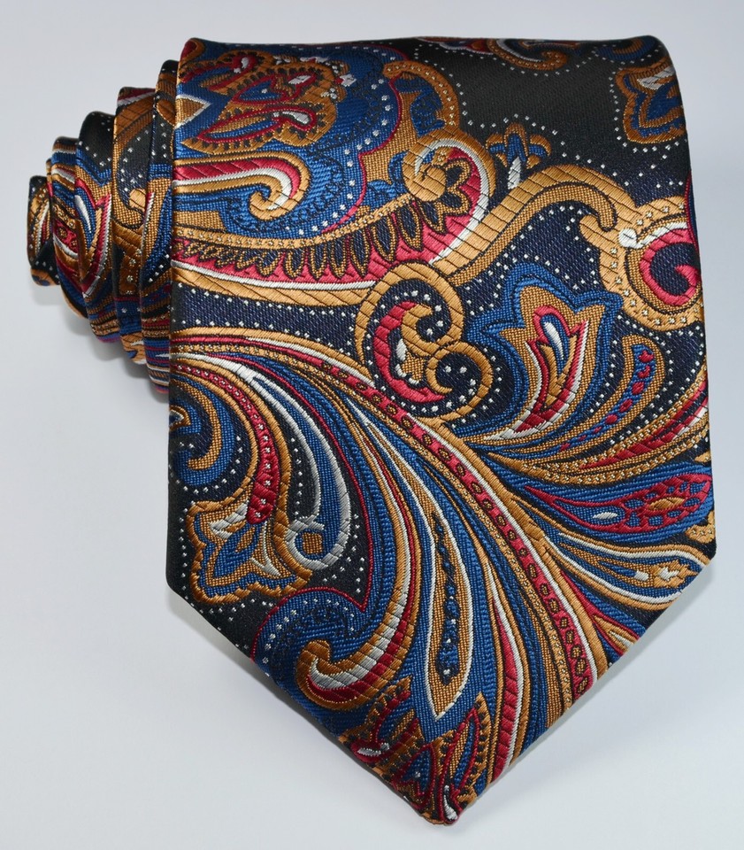 New Men's Tie Classic Paisley Floral JACQUARD WOVEN 100% Silk Necktie ...