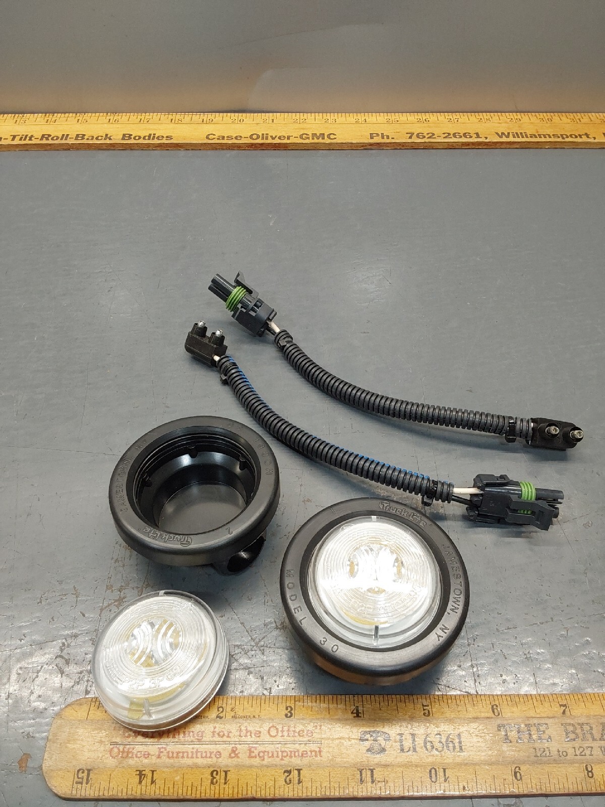 2/PACK Truck-Lite 30200C Clear LED 2” Sealed Model 30 Light w/Pigtail ...