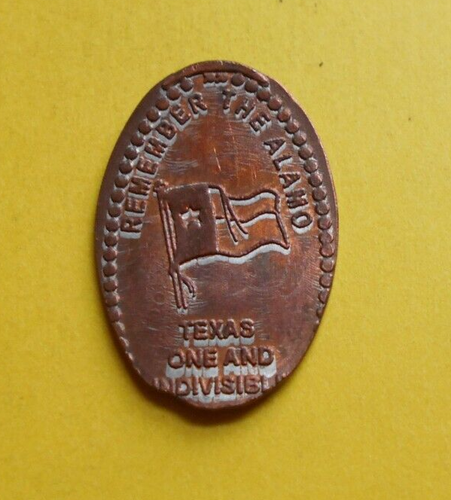 Remember The Alamo elongated penny TX USA cent Texas One And ...