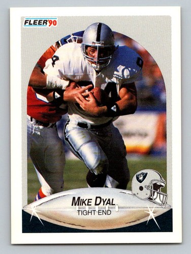 1990 Fleer RC #252 Mike Dyal Los Angeles Raiders Rookie Football Card ...