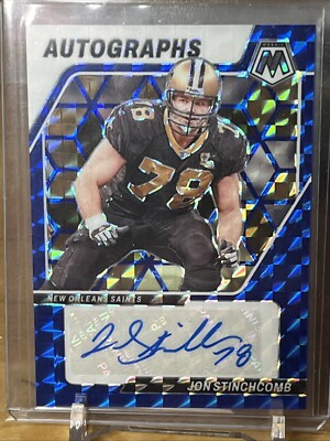 Jon Stinchcomb 2024 Panini Mosaic Blue Mosaic Auto 82/99 #AM-JSB Saints ...