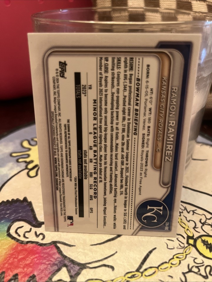 2024 Topps Bowman Chrome 1st Auto Ramon Ramirez CPA-RRZ KC Royals | eBay