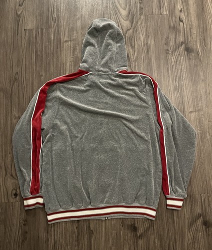 Vintage Raw Blue Y2K Fuzzy Velour Track Jacket Mens Size Large ...