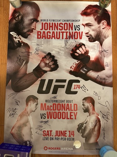 UFC 174 Signed By Card Event Poster /125 SBC Autograph | eBay