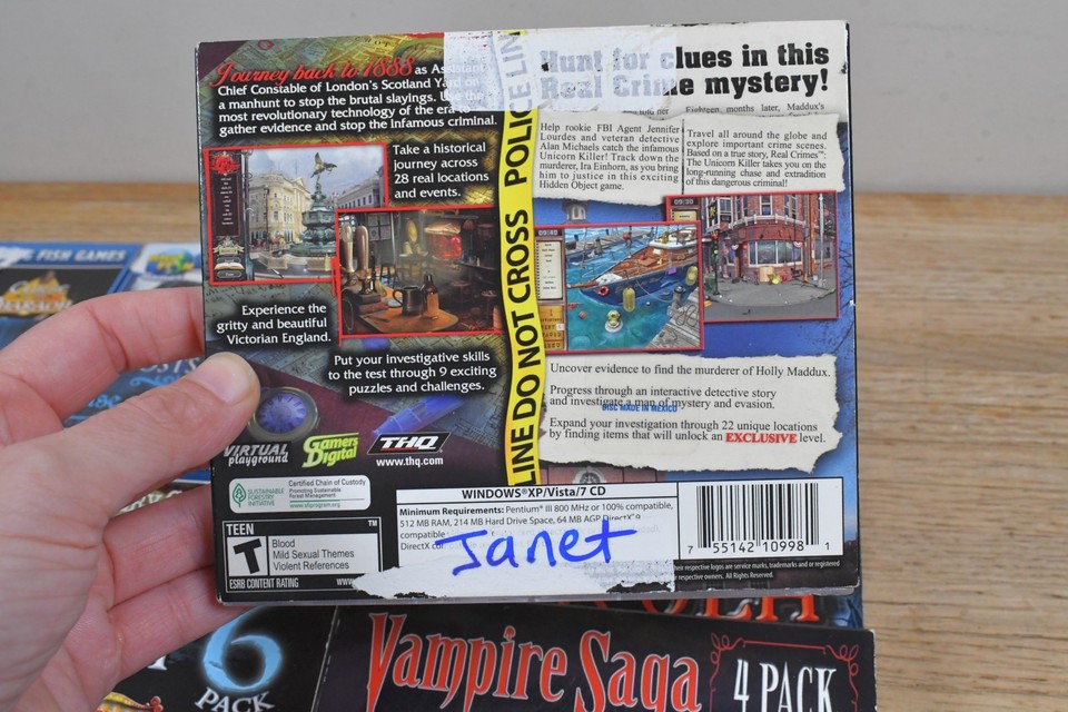 Lot of 28 Hidden Object Games PC CD & DVD-Roms Mystery Horror Vampire ...