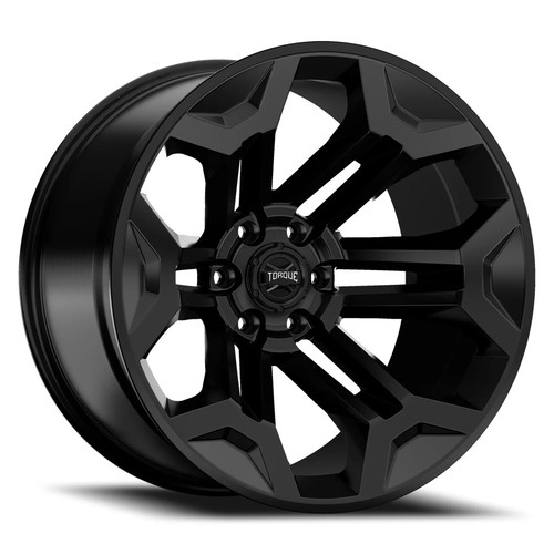 Torque TW405C PULSE Wheels 20x9 (-12, 6x139.7, 78.1) Black Rims Set of ...