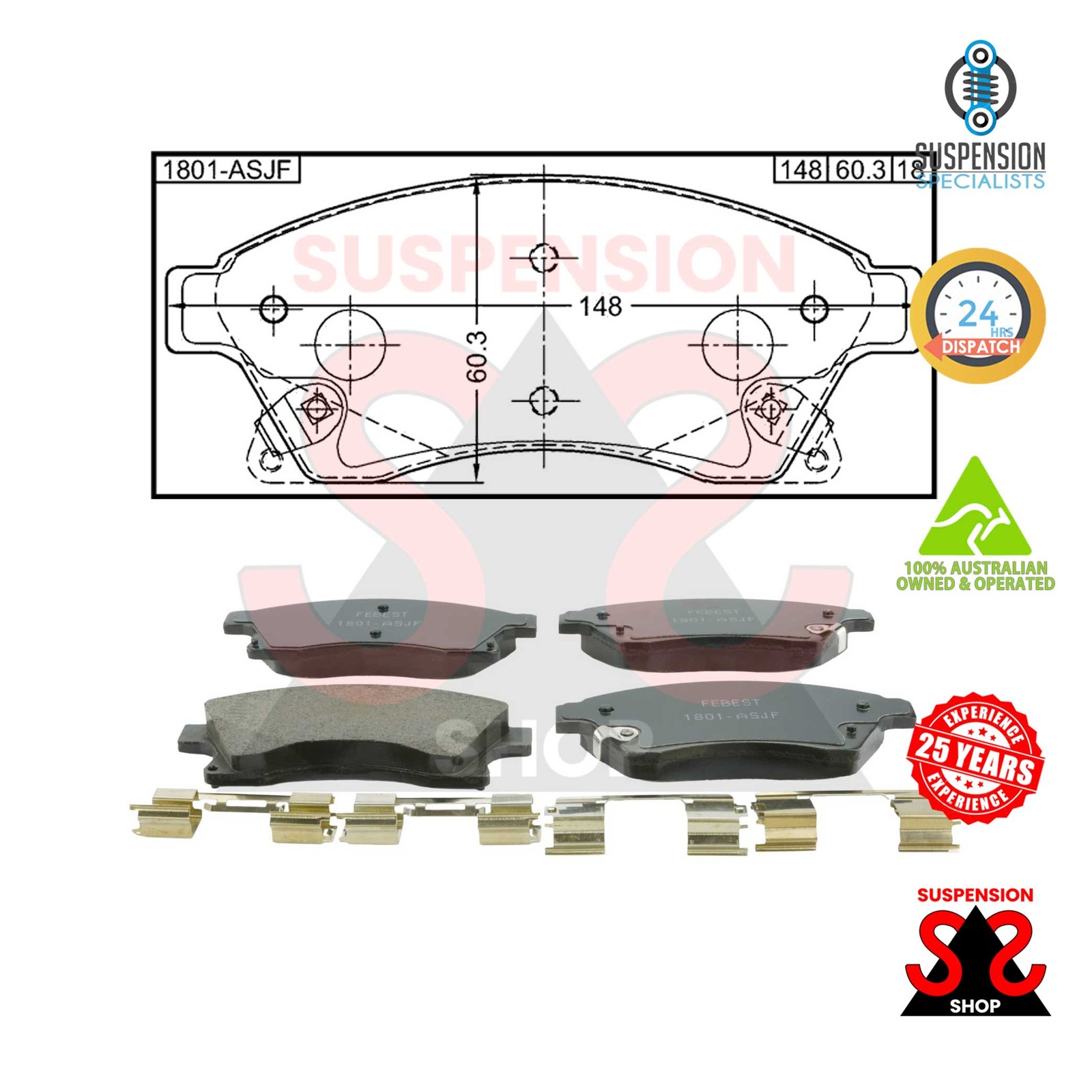 Front Axle Brake Pad Set, Disc Brake Suit HOLDEN Cruze 1.8 i CKKD-26-P ...