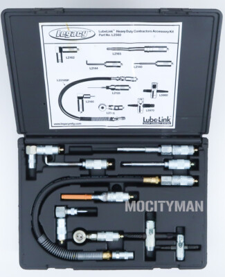 Legacy Grease Gun Accessory Kit L2560 Workforce Pro LubeLink 10 Pieces ...