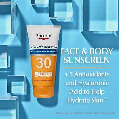 EUCERIN 30 SUNSCREEN LOTION HYALURONIC SPF 30 5 FL OZ *READ DESCRIPTION ...