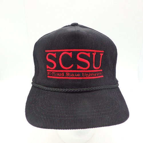 St. Cloud State University Hat Cap Strap Back Red Corduroy Otto Rope ...