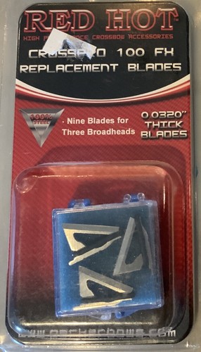 RED HOT crossbow BROADHEAD 100 gr replacement blades (9) — NEW | eBay