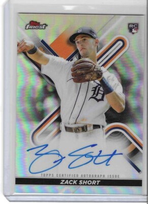 2022 Topps Finest ZACK SHORT AUTO RC #FA-ZS Detroit Tigers ON CARD AUTO ...