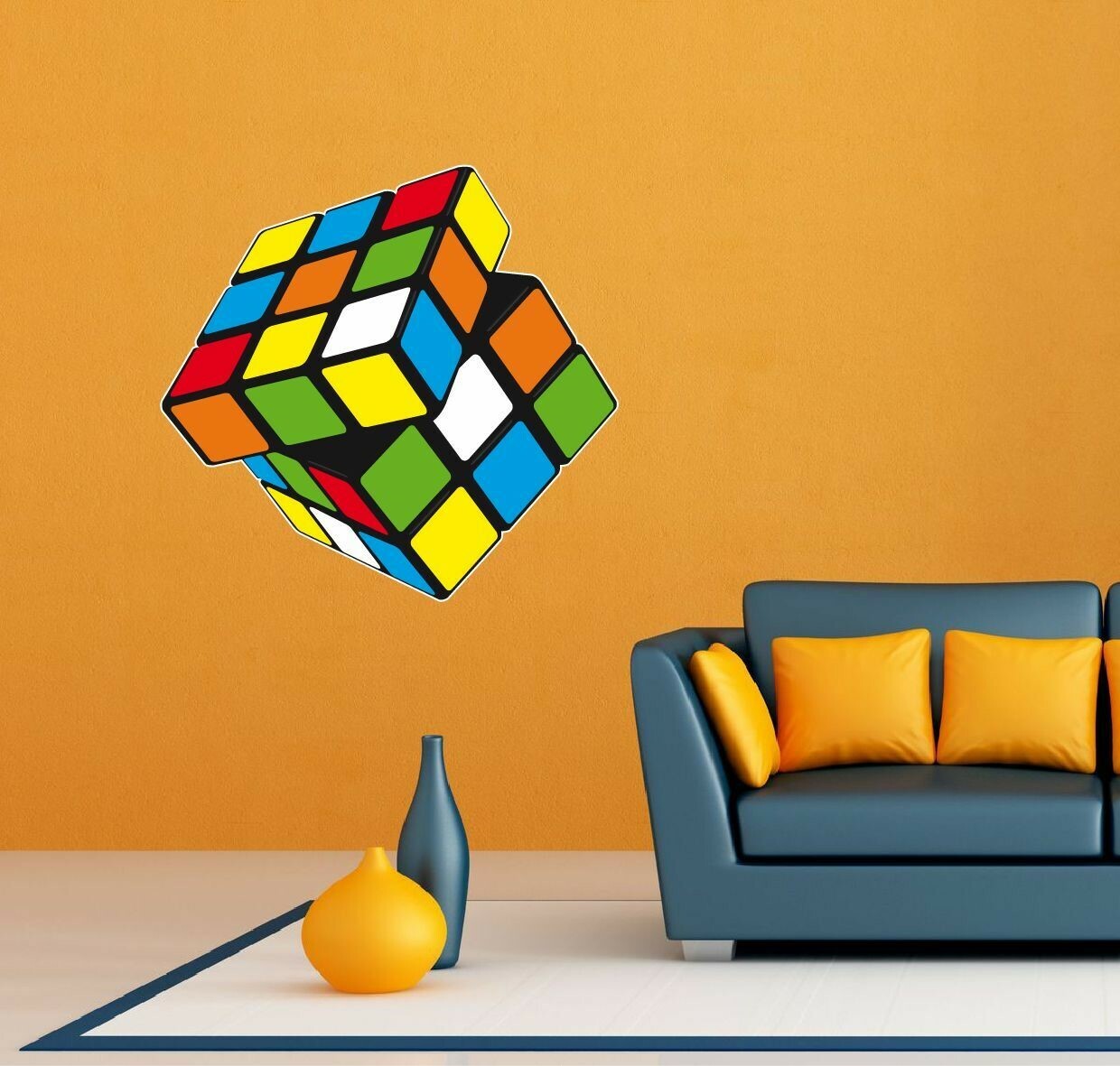 Rubik's Cube Room Wall Garage Decor Sticker Decal 22"X22" | eBay