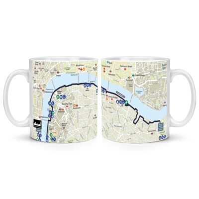 Queue Map Queen Elizabeth II 1926 - 2022 10oz Mug Cup Single ...