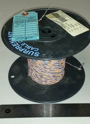334 FT Spool M22759/11-24-9037 24Awg Black/Orange/Violet/White Cable ...