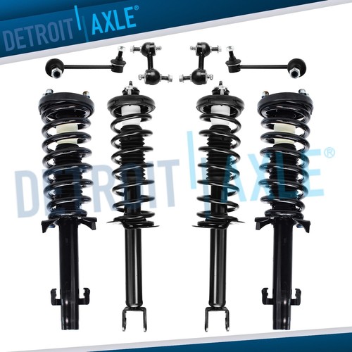 8pc Front and Rear Struts w/Coil Spring + Sway Bars for 2008-2012 Honda ...