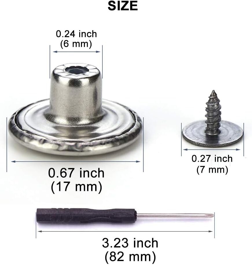 15 Jeans Buttons Replacement, Instant No Sew Buttons for Pants with ...