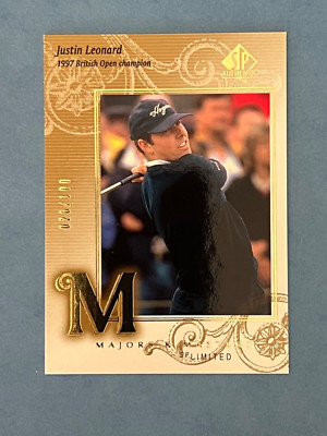 JUSTIN LEONARD 2001 SP AUTHENTIC - MAJORS & MASTERS, LTD. GOLD #126 026 ...