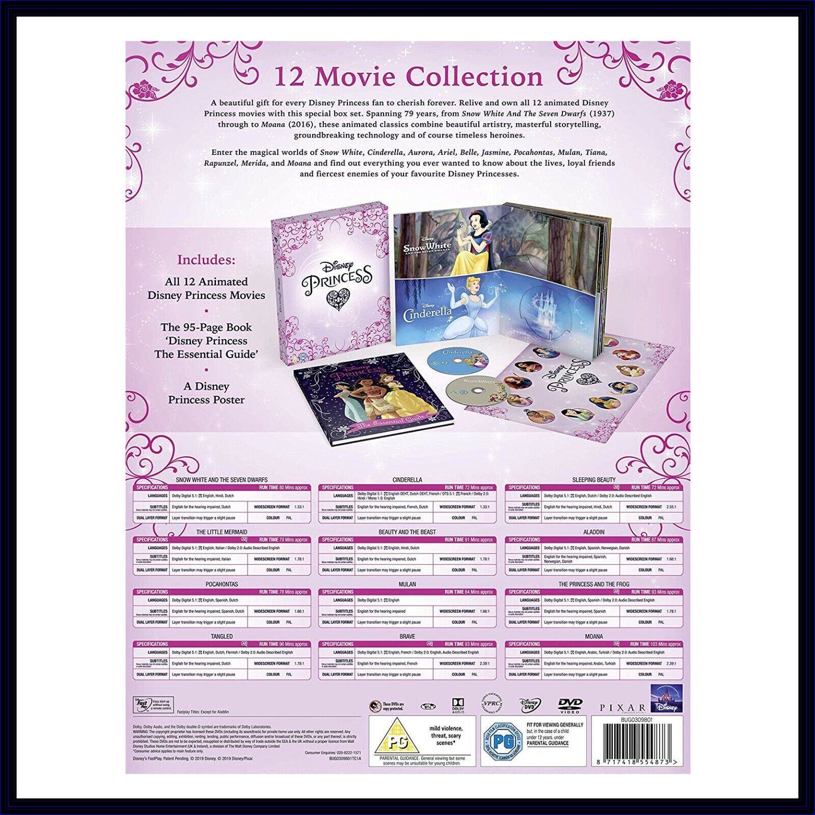 DISNEY PRINCESS 12 MOVIE COLLECTION BOXSET *BRAND NEW DVD BOXSET**** | eBay