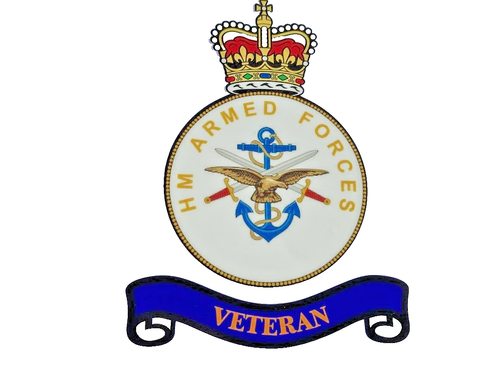2 x HM ARMED FORCES VETERANS EXTERNAL VINYL STICKERS .BRITISH ARMY ANY ...