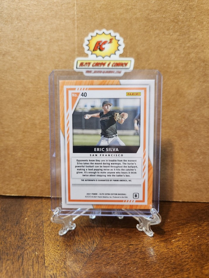2021 Elite Extra Edition Signatures Prime Numbers B #40 Eric Silva 38/ ...