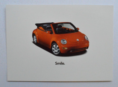 VW Volkswagen New Beetle Convertible 2002 postcard - English - USA | eBay