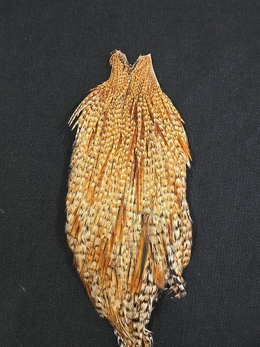 Cree Barred Ginger Rooster Neck Cape Fly Tying Fishing Hackle Feathers ...