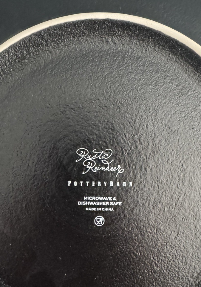 NEW Pottery Barn RUSTIC REINDEER Set of 4 SALAD PLATES New in Box | eBay