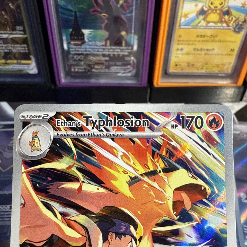Pokemon Destined Rivals Ethan's Typhlosion Full Art IR 190/182 In Hand ...