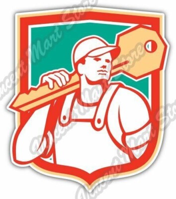 Locksmith Tradesman Secure Key Lock Locker Car Bumper Vinyl Sticker ...