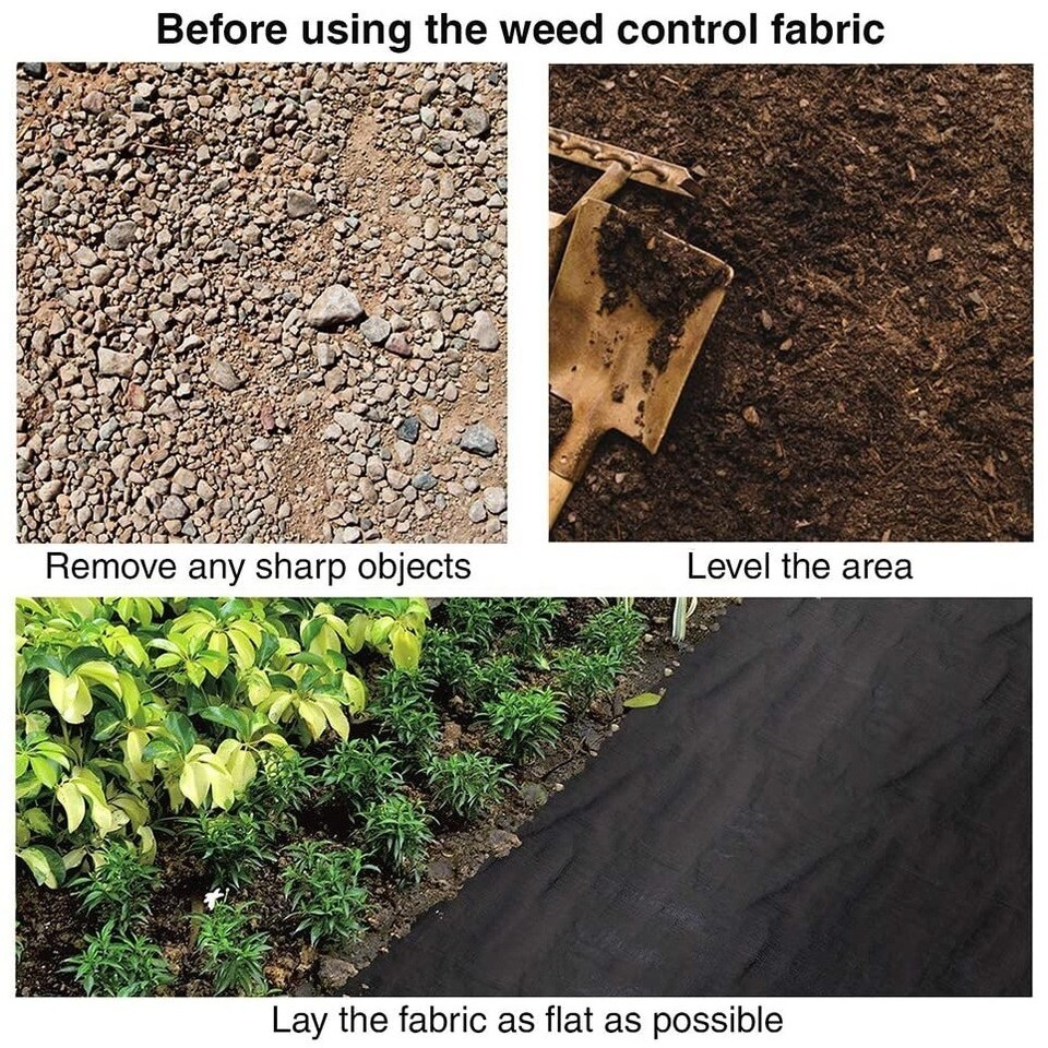 Weed Control Fabric 6" Securing Pegs Ground Cover Garden Membrane ...