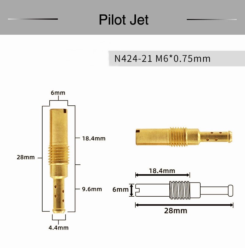 10PCS/Set Pro Carburetor Slow Jets Pilot Jet N424-21 #58-#80For CVK K32 ...