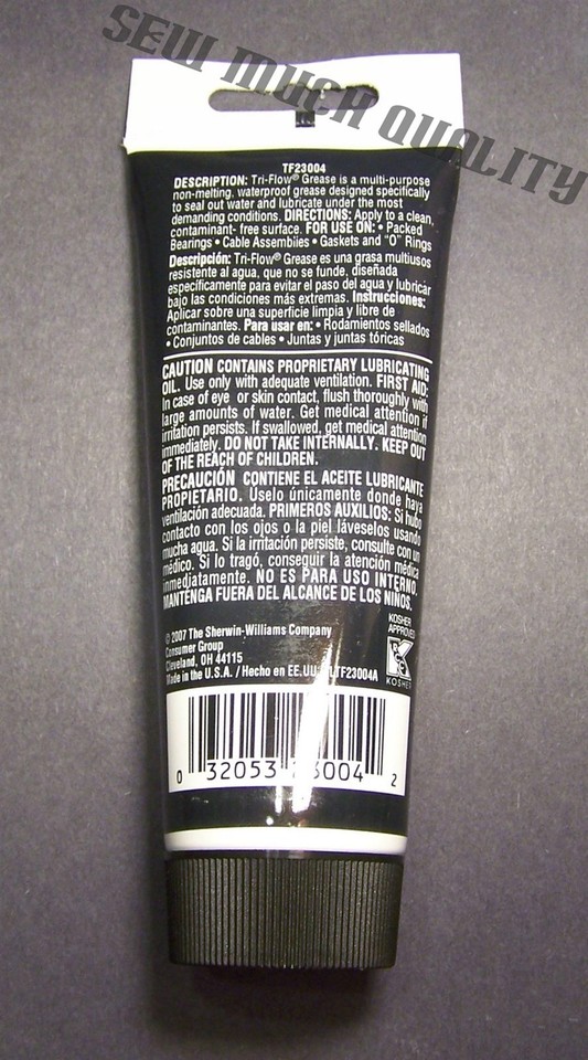 GREASE Tri-Flow 3oz. Tube Clear Synthetic Lubricant Sewing Machine ...