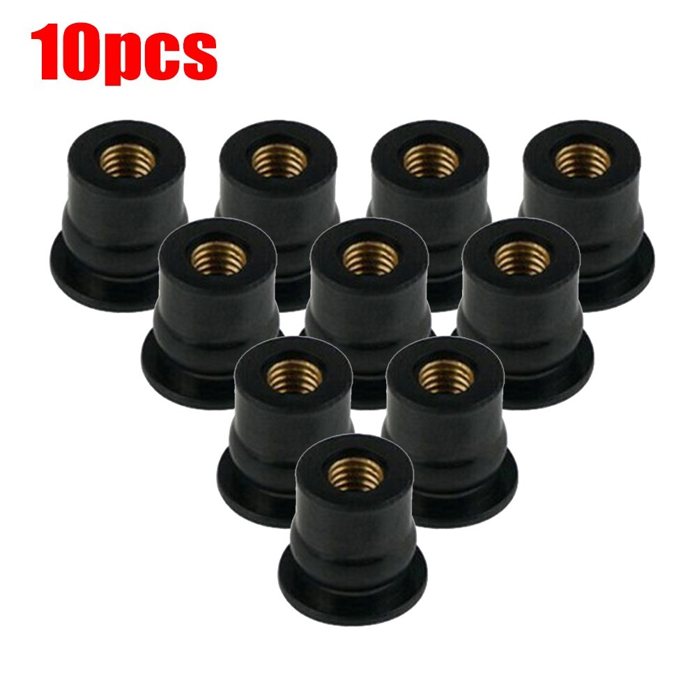 10pcs Motorcycle Windscreen Windshield Fairing Nut Bolt Screw Nuts M6 ...