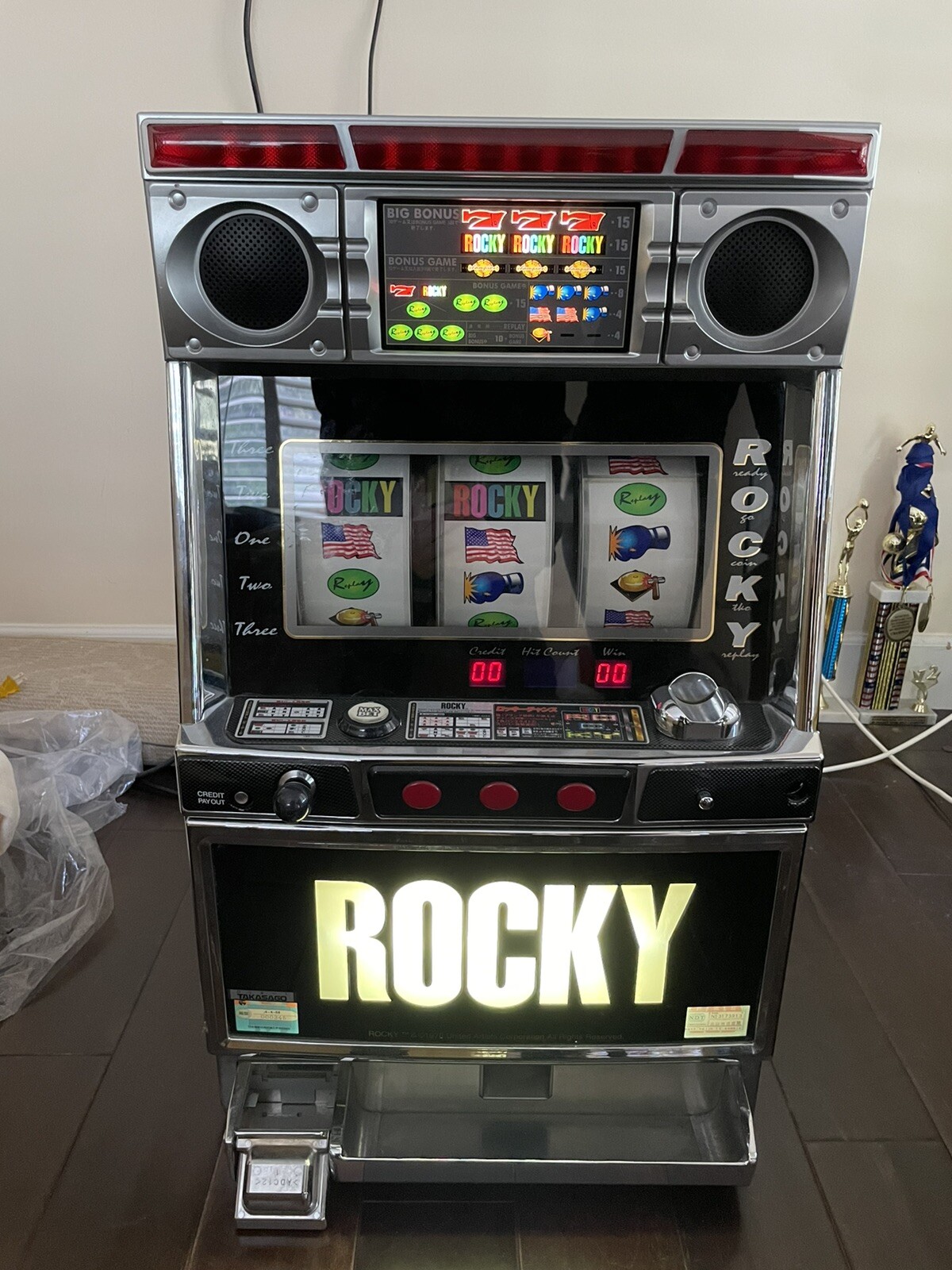ROCKY Skill Stop Slot Machine (*JapaneseCasino Real Pachislo) Rare ...