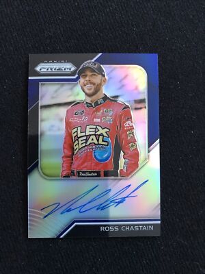 2018 Prizm NASCAR Racing Ross Chastain Driver Signatures Blue Prizm ...
