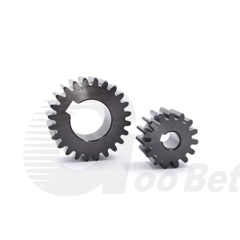 Spur Gear C45 Steel Black Oxided Module 2 Pinion 12-30 Tooth Keyway 10 ...